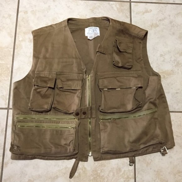 Jackets & Coats | Orvis Fishing Tackle Vest Khaki Green Multiple ...